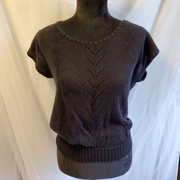 Kate Collins | Tops | Vintage Kate Collins Knit Short Sleeve Sweater ...